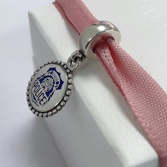 Pandora | Jewelry | Pandora Police Badge Exclusive Charm Dangle Pendant ...